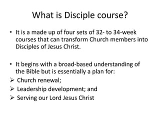 Trinity Methodist Church Petaling Jaya : Disciple Course Launch 150118 | PPTX