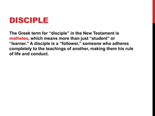 Disciple or christian. | PPT