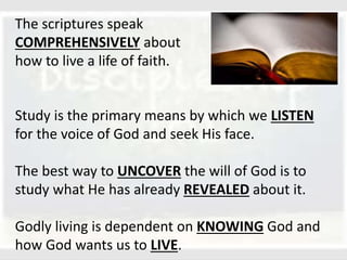 Discipleship 101 part 2 (study diligently) | PPT