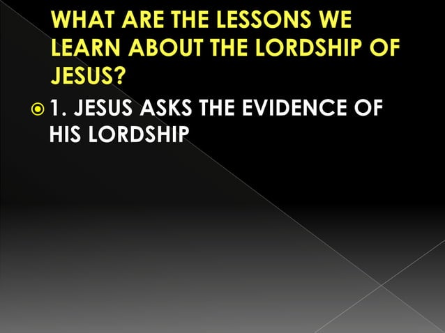 Discipleship and Lordship | PPT