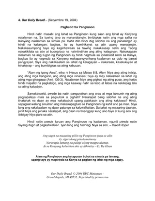 Discipleship manual 1 tagalog revised by biege | PDF