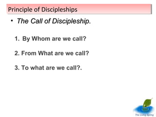 Eclesiology Part 3 - Discipleship 1 - The Call of discipleship | PPT