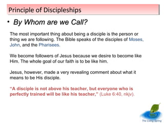 Eclesiology Part 3 - Discipleship 1 - The Call of discipleship | PPT
