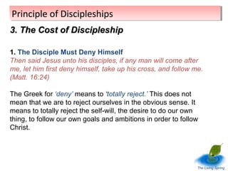 Ecclesiology Part 4 - Discipleship 2 -The Cost of discipleship | PPT