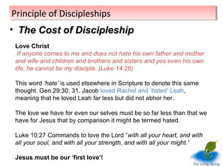 Ecclesiology Part 4 - Discipleship 2 -The Cost of discipleship | PPT