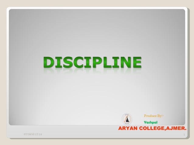 Disciplin | PPT
