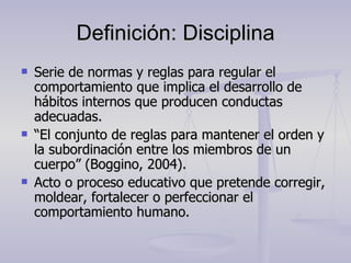 Disciplina escolar | PPT