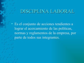 Disciplina Laboral | PPT