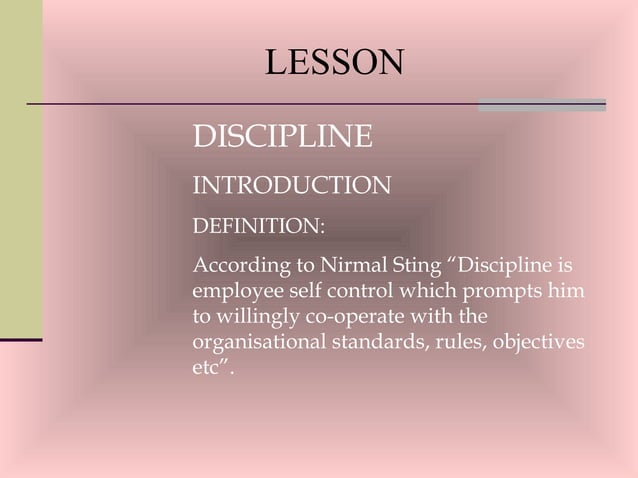 Disciplinary | PPT | Law