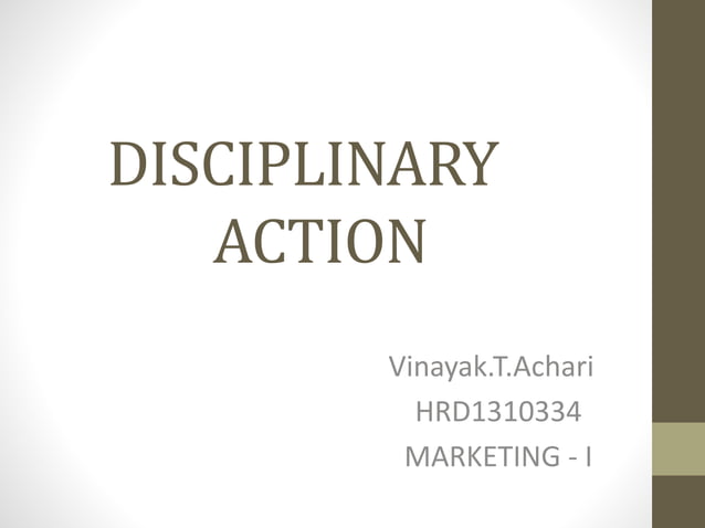 Disciplinary action | PPT