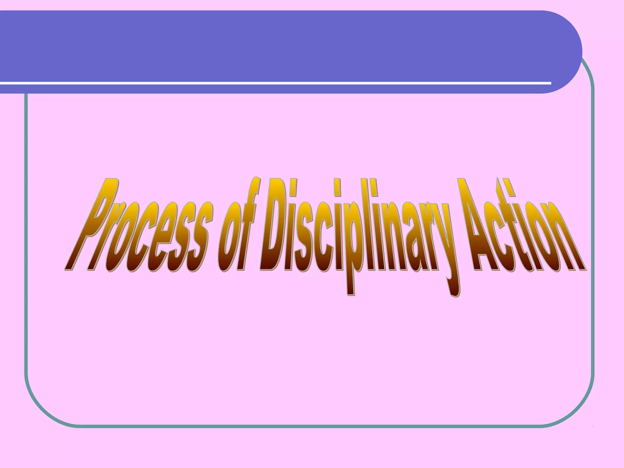 Disciplinary action | PPT
