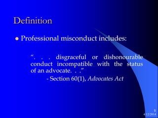 The Lawyer's Disciplinary committee jurisdiction and procedure, Kenya | PPT