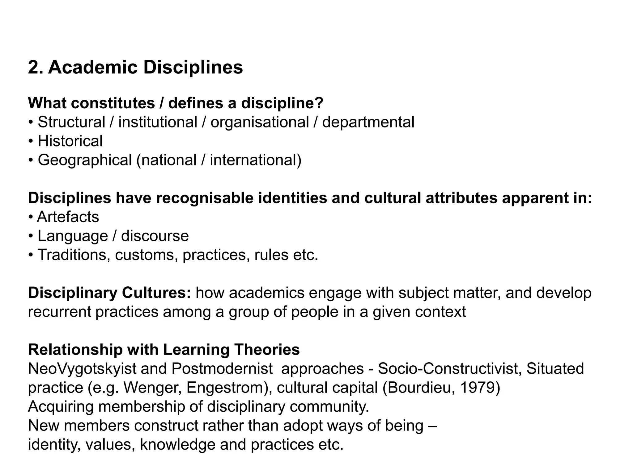 Disciplinary Context | PPT