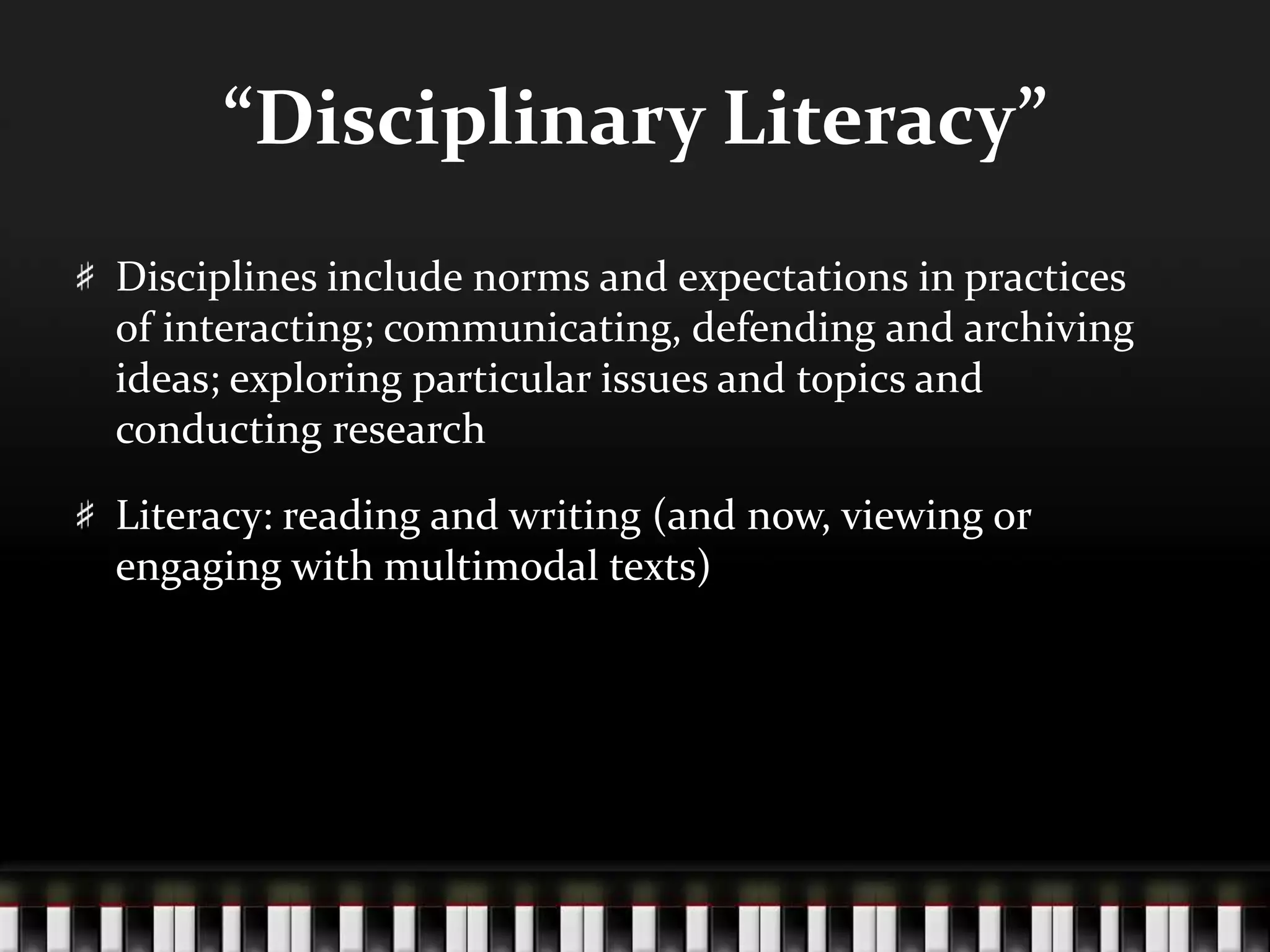 Disciplinary Literacy | PPT
