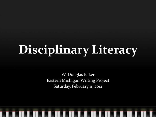 Disciplinary Literacy | PPTX | Education