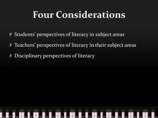 Disciplinary Literacy | PPTX | Education