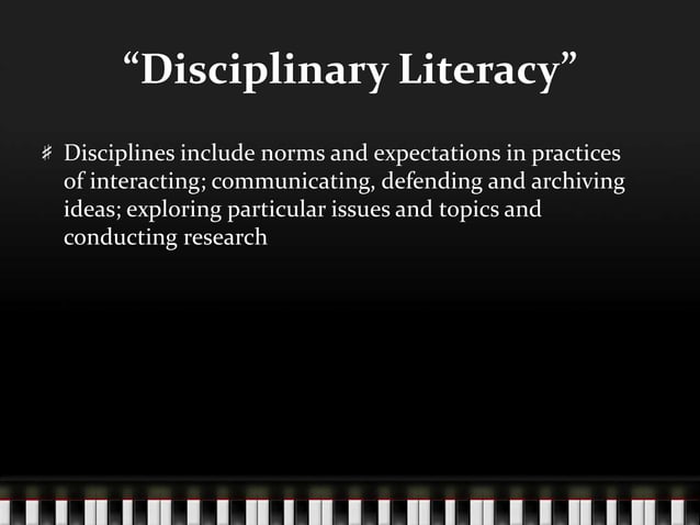 Disciplinary Literacy | PPTX | Education