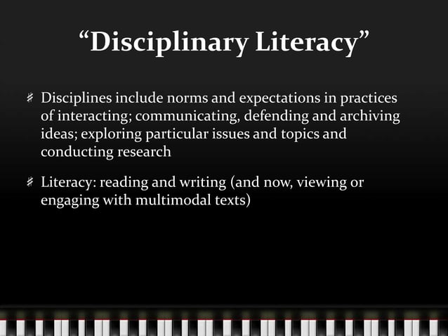 Disciplinary Literacy | PPTX | Education