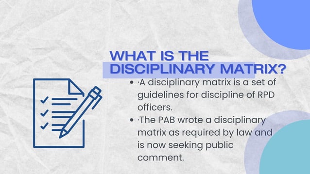 Disciplinary Matrix Public Input Session.pdf