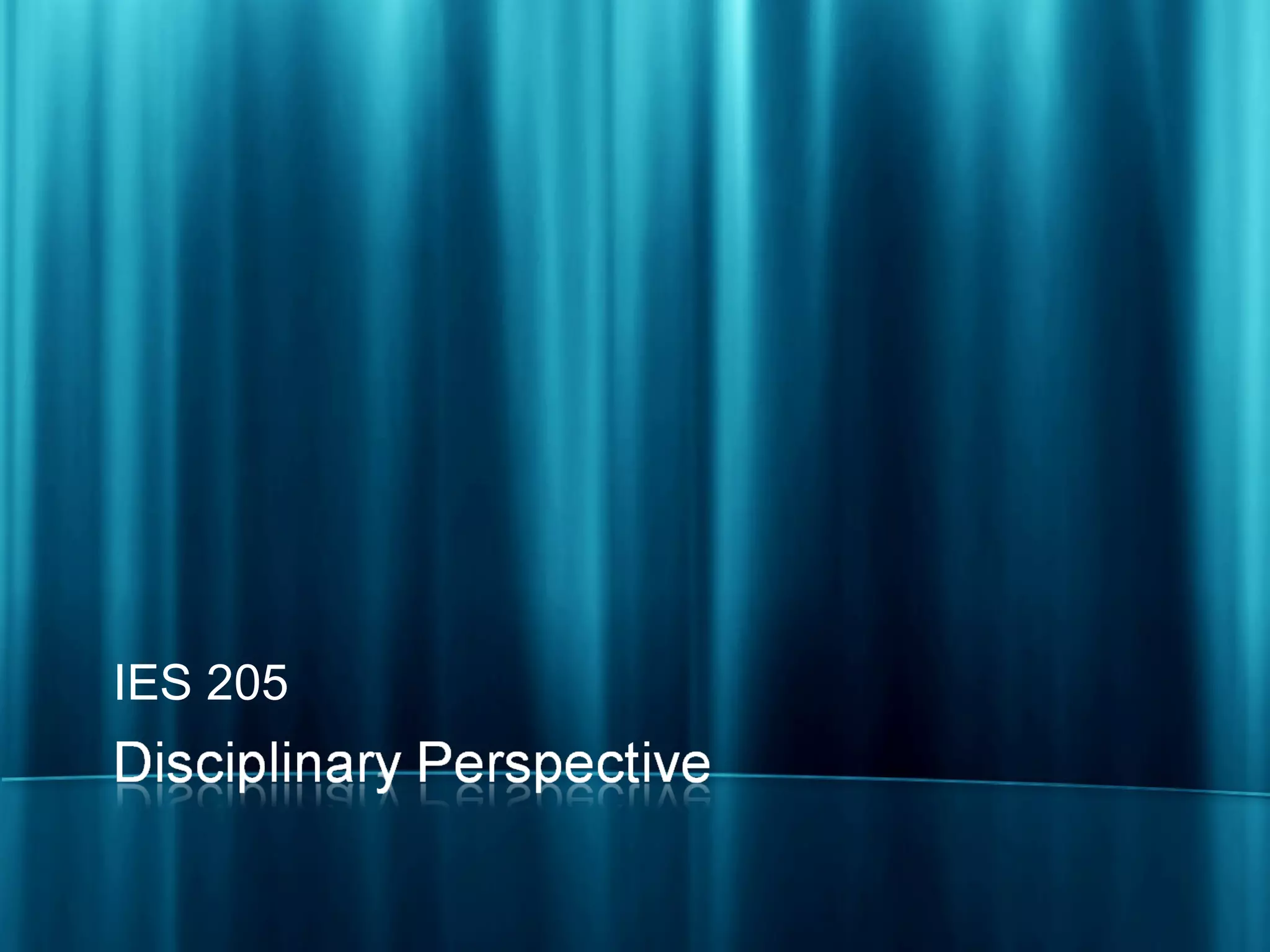 Disciplinary Perspective | PPT