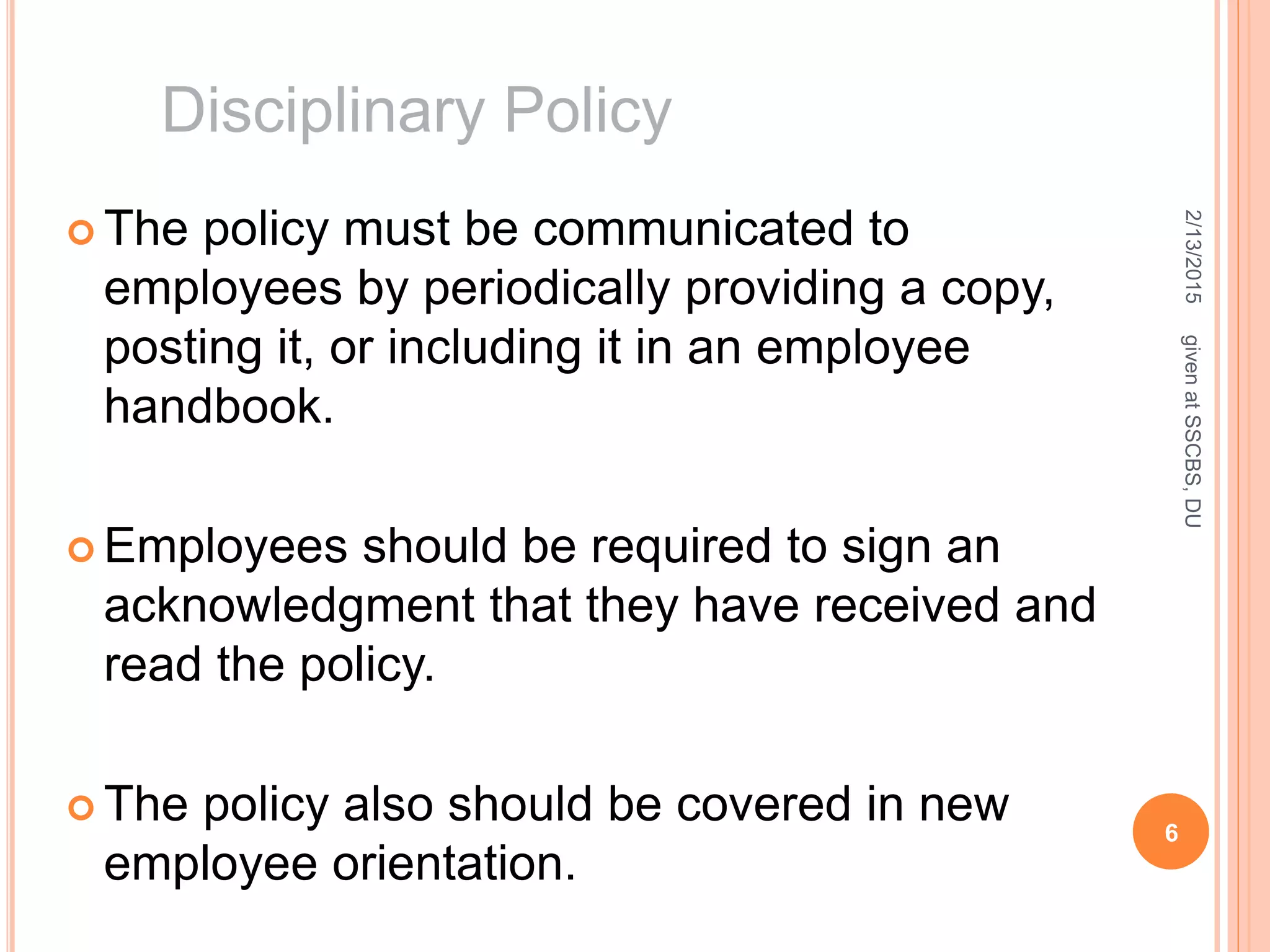 Disciplinary procedures | PPTX