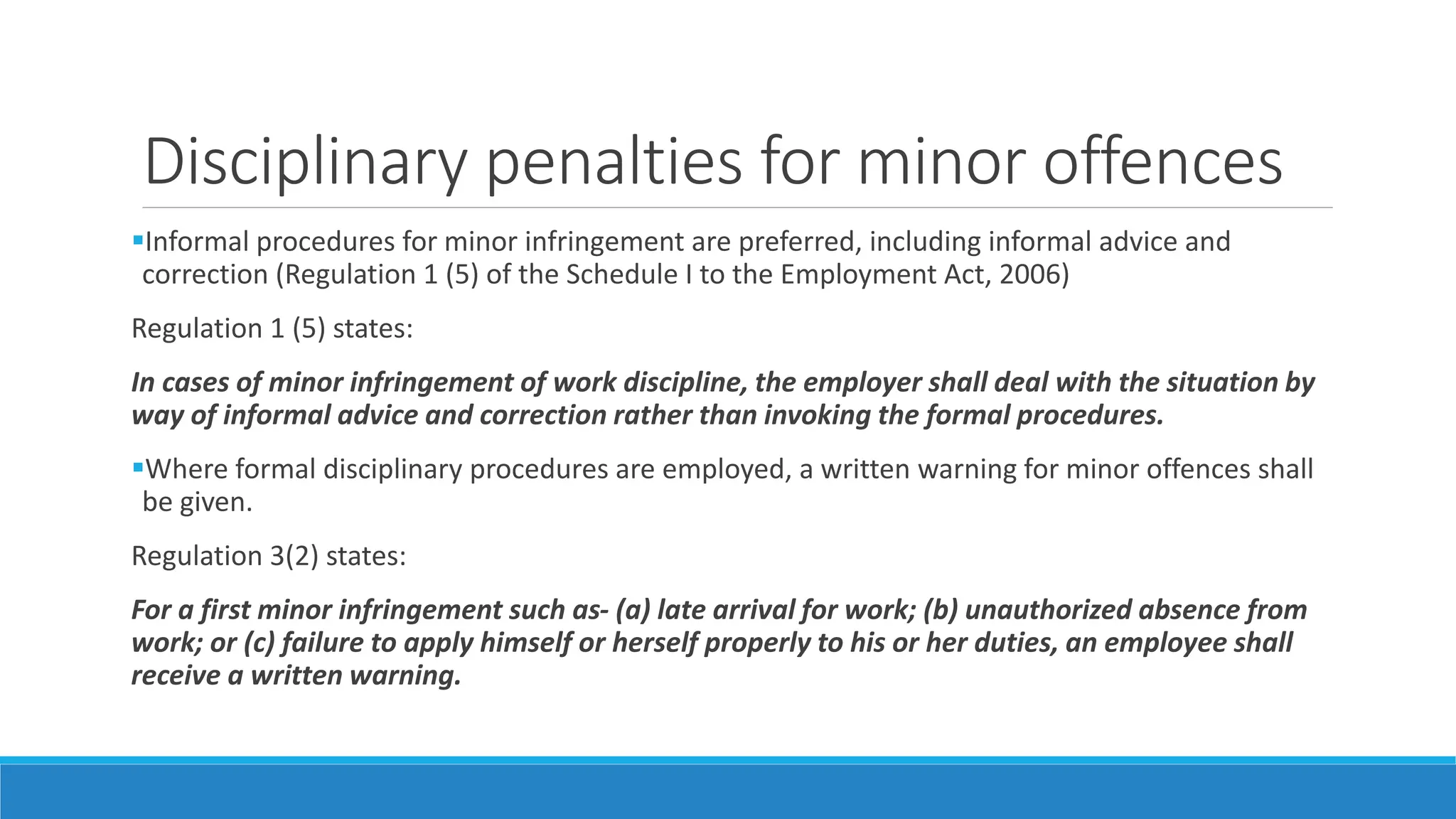 Disciplinary Procedures. In employmentpptx | PPTX