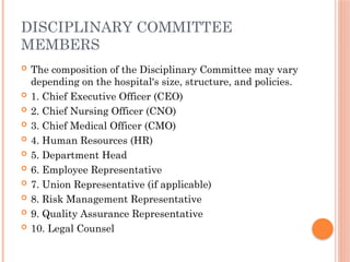 DISCIPLINARY PROCEDURES USED IN HOSPITAL.pptx