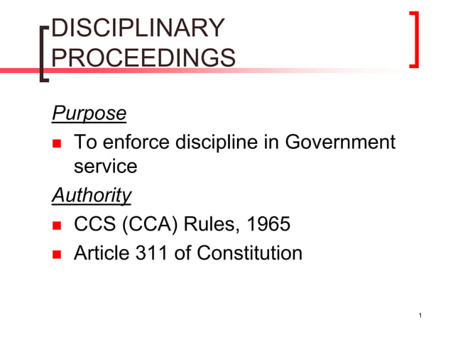 Disciplinary proceedings | PPTX