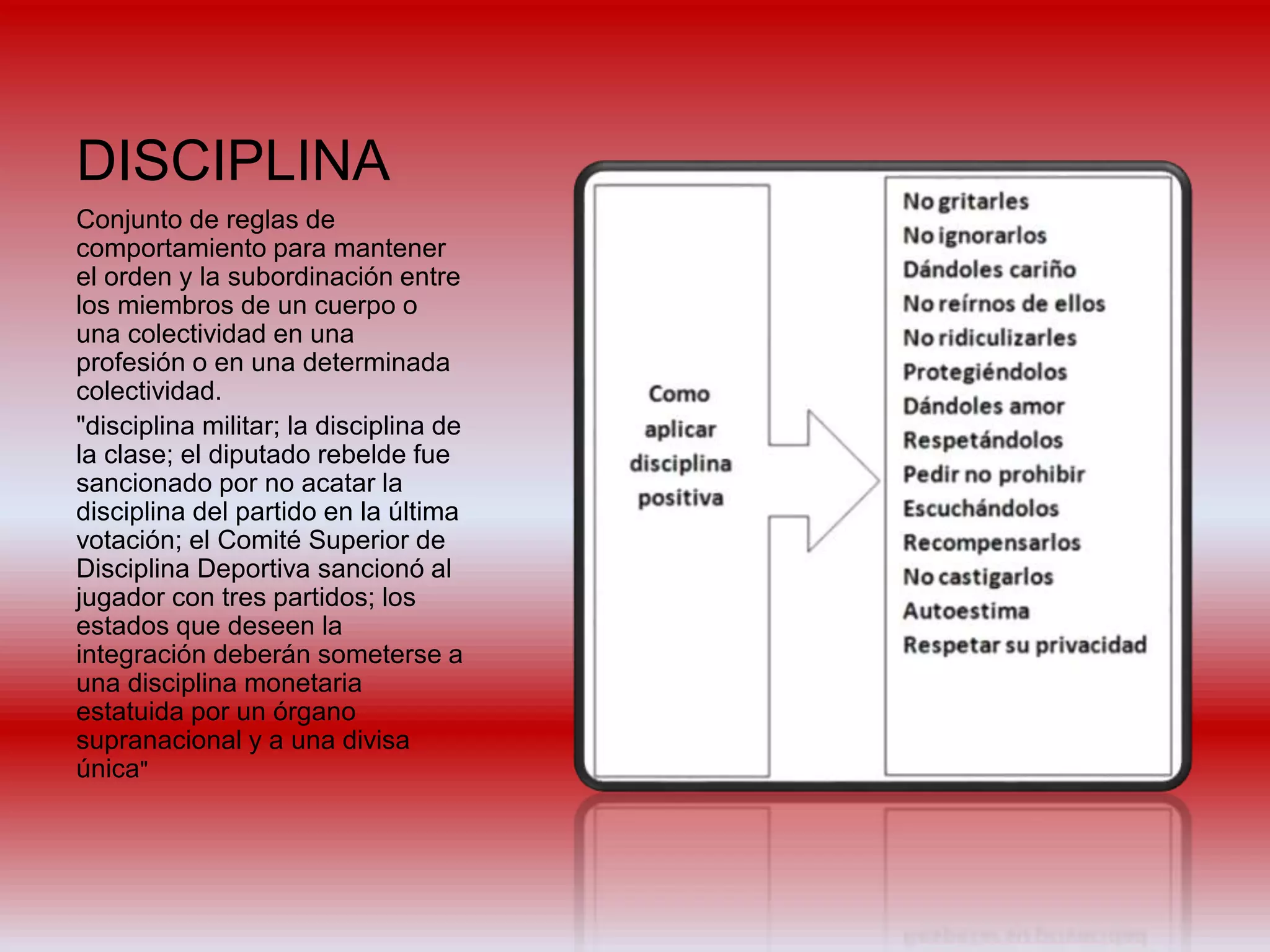 Disciplina y respeto | PPTX