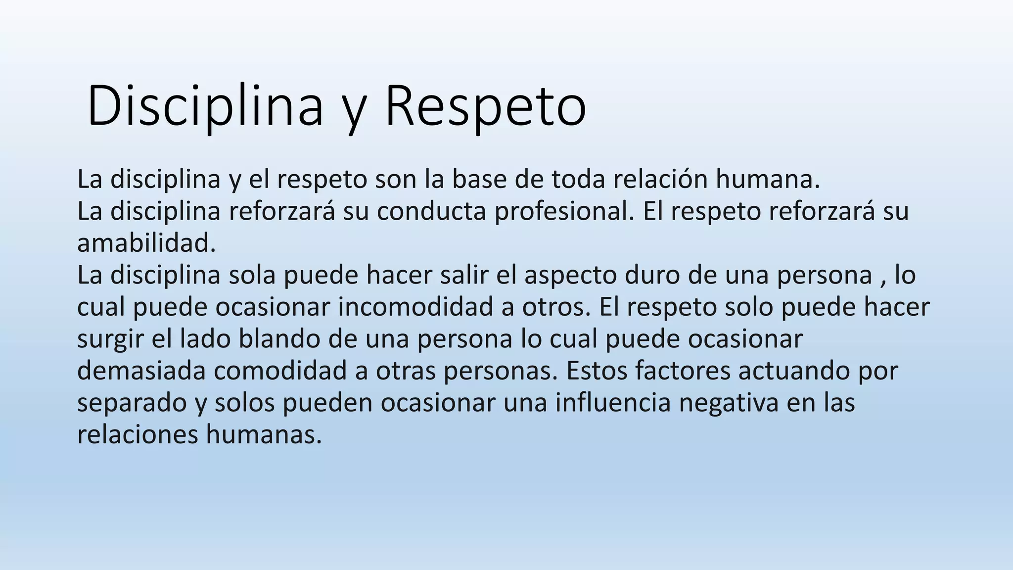Disciplina y Respeto | PPT