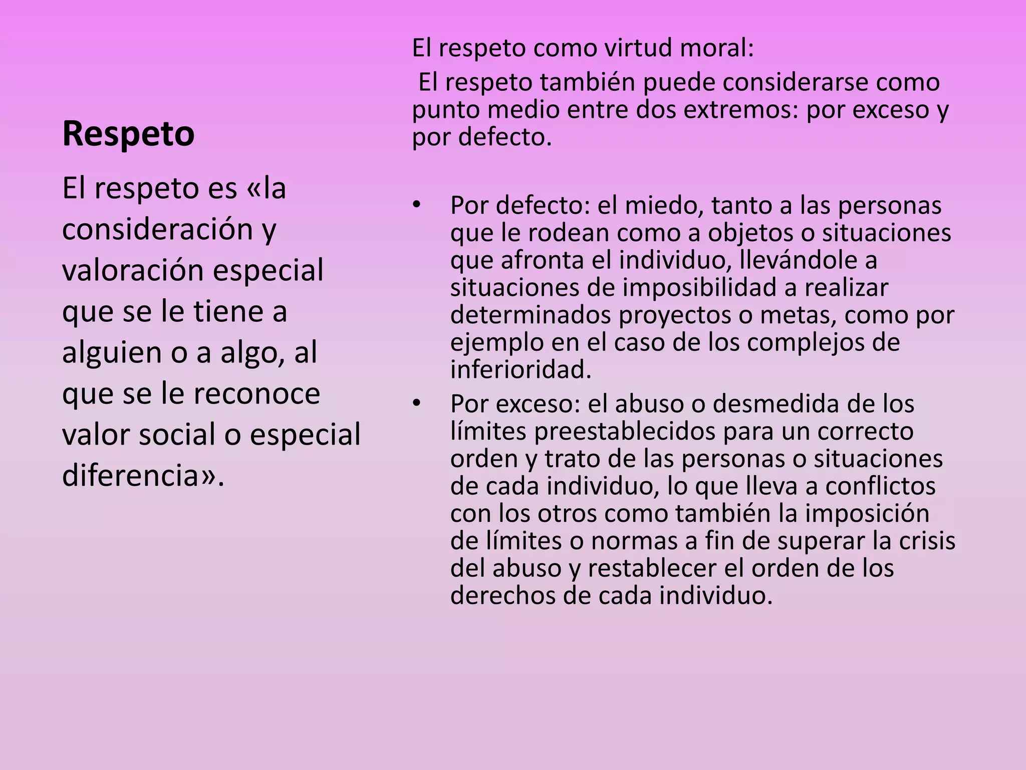 Disciplina y respeto | PPTX
