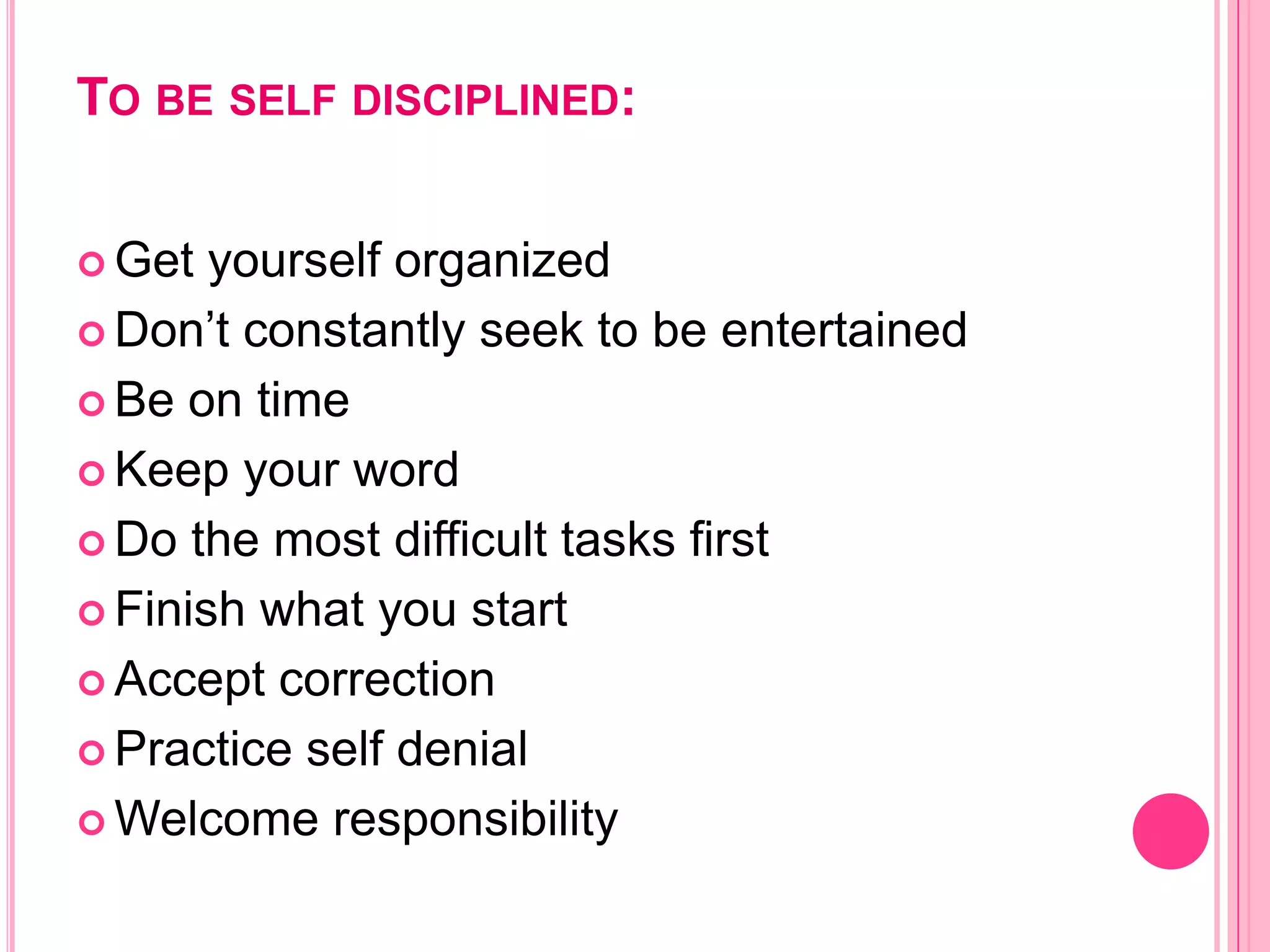 Discipline | PPTX