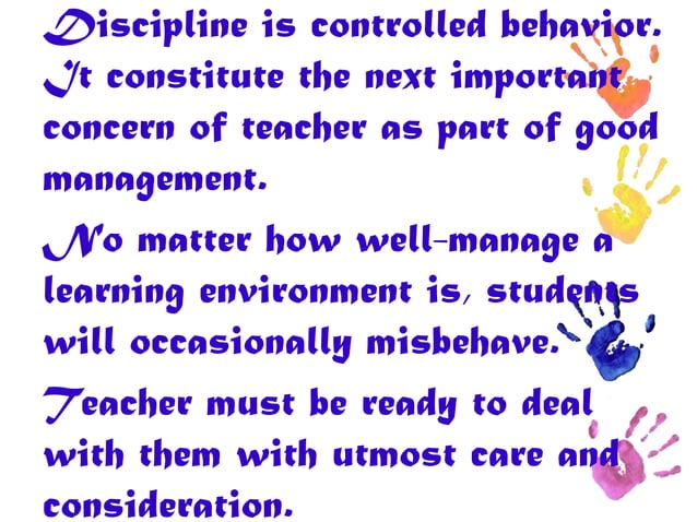 Discipline in Classroom Management | PPTX