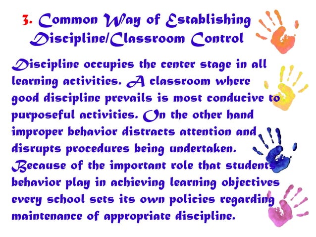 Discipline in Classroom Management | PPTX