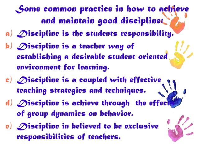 Discipline in Classroom Management | PPT