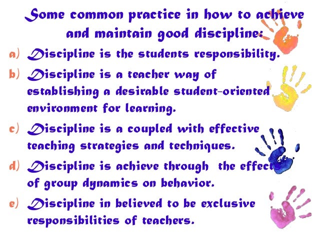 Discipline in Classroom Management
