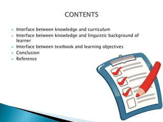 interface between aspects of learning | PPT