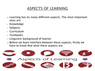 interface between aspects of learning | PPT