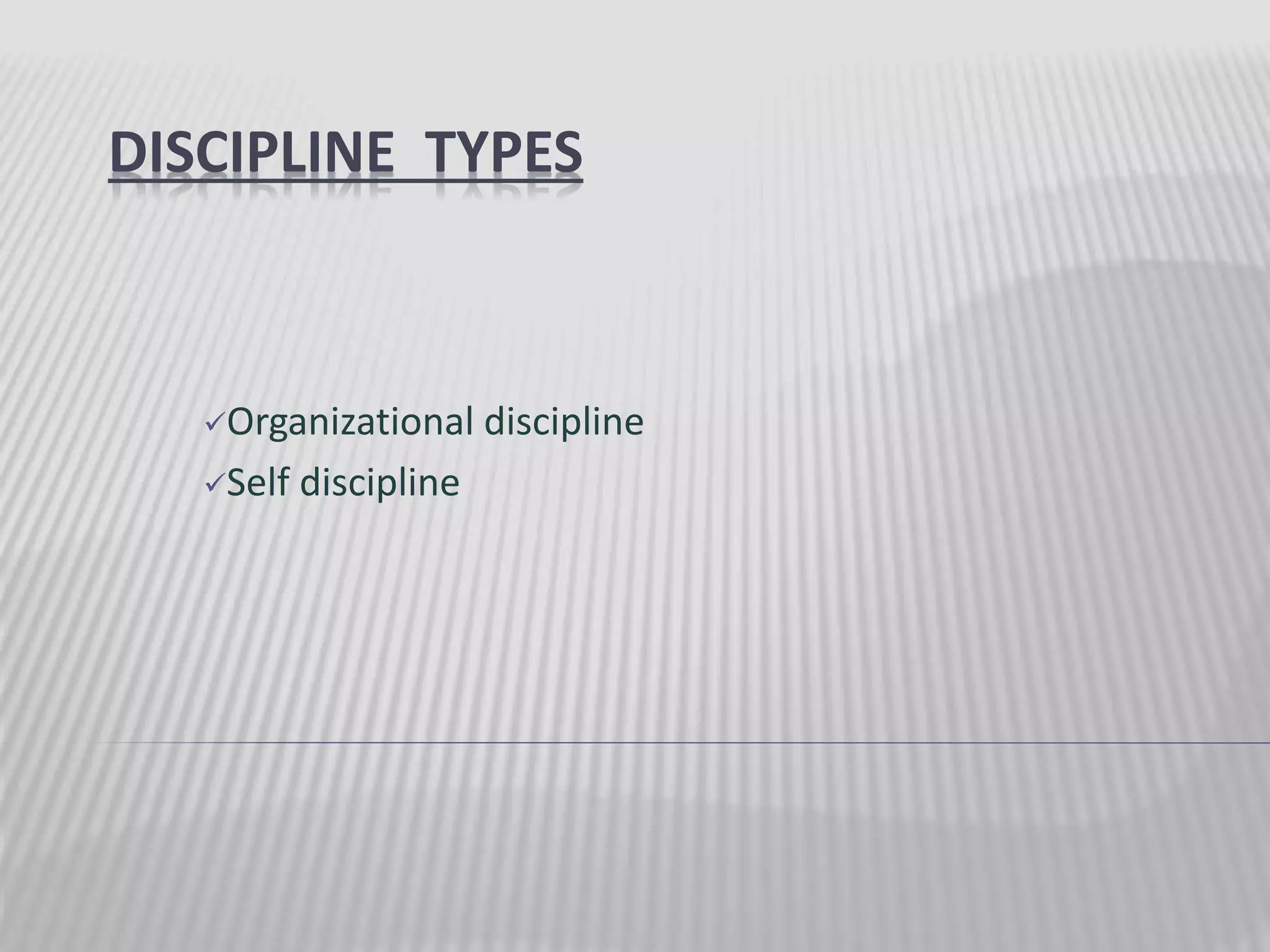 Importance of Discipline | PPTX
