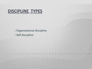 Importance of Discipline | PPTX