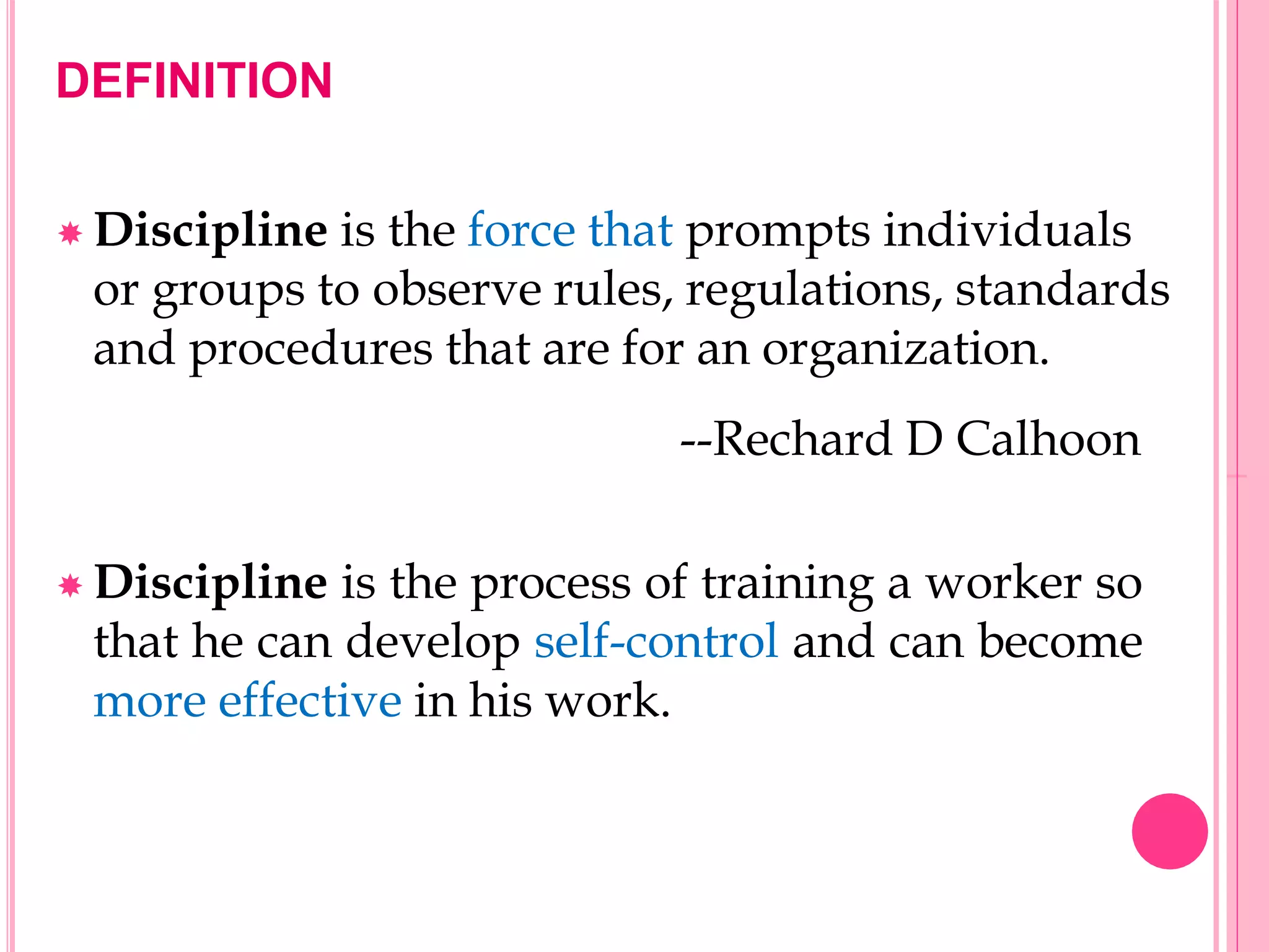 Discipline | PPTX