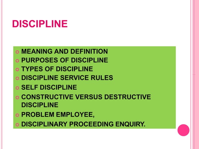 Discipline | PPTX