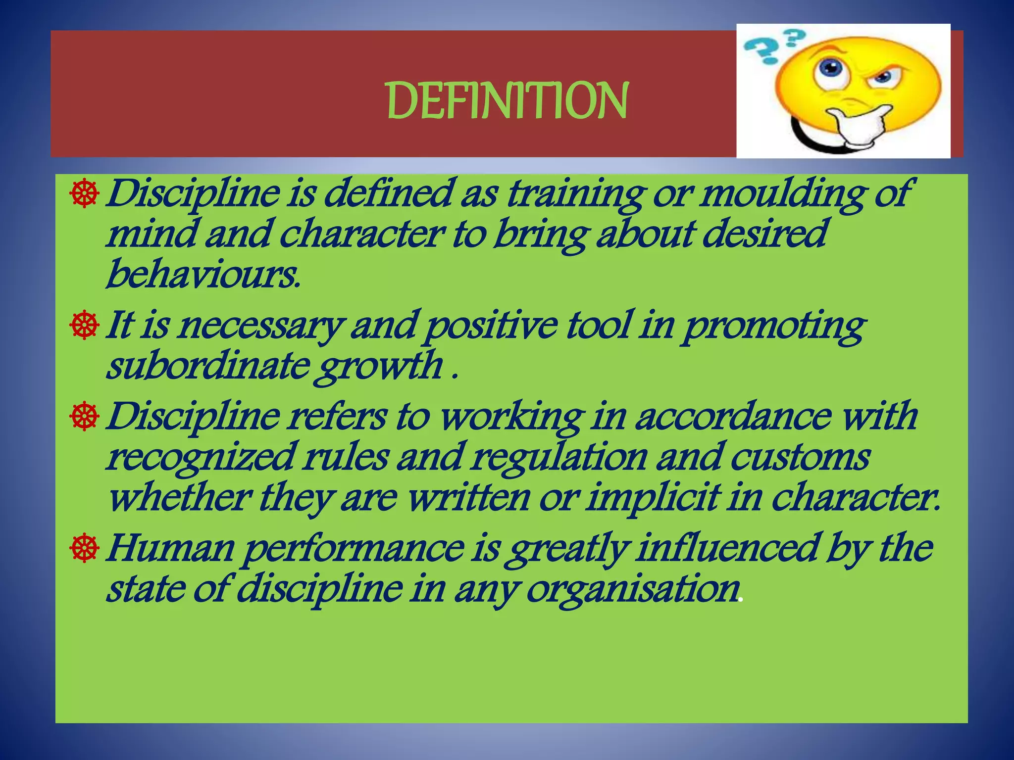 Discipline | PPT
