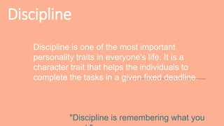 Discipline | PPTX