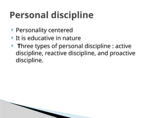Discipline education ppt for students.... | PPTX