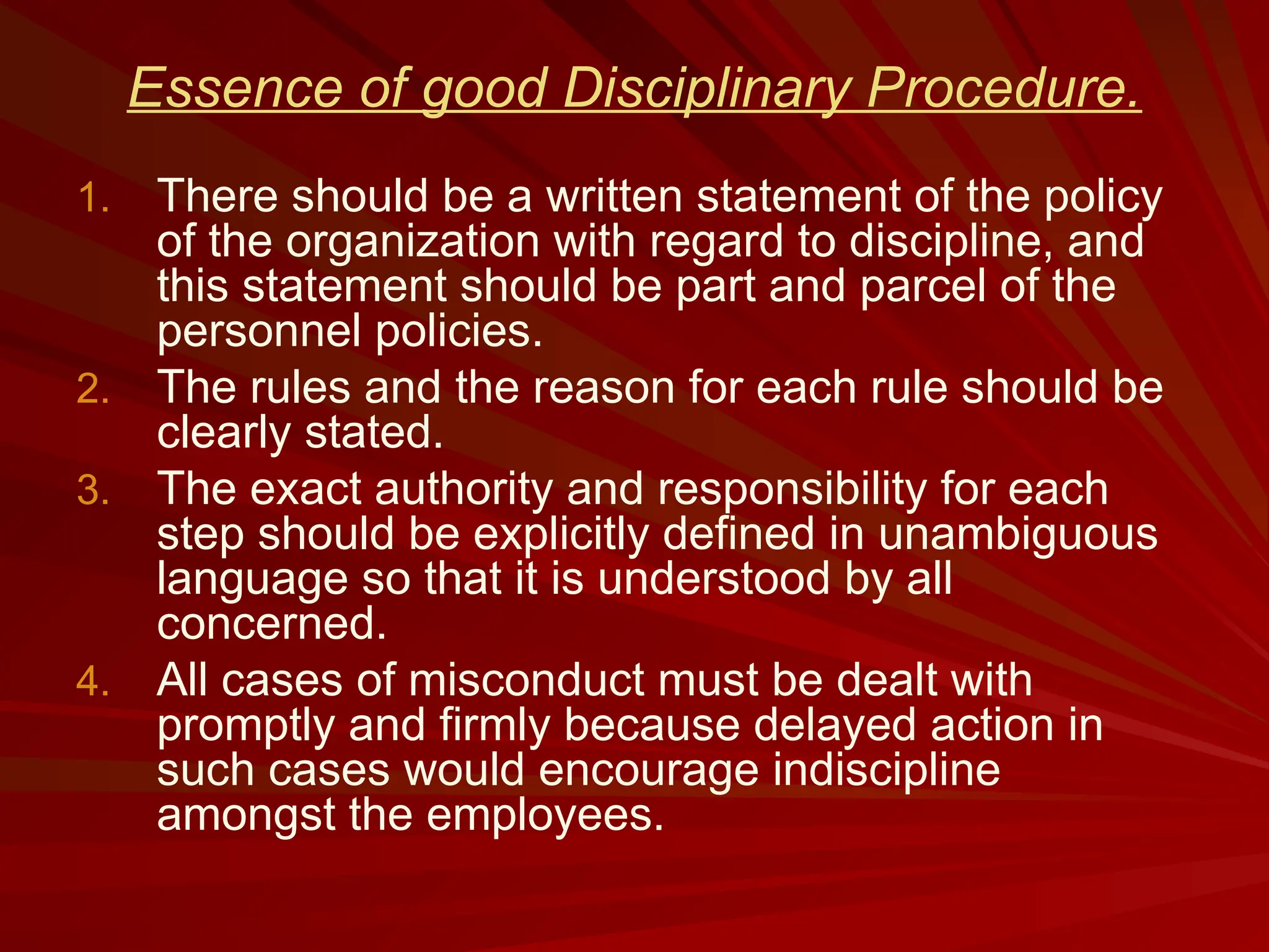 Discipline concept in management and behavior | PPT