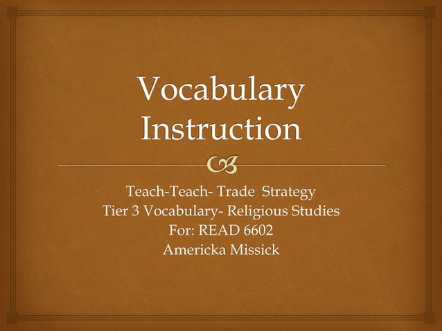 Discipline specific vocabulary | PPTX