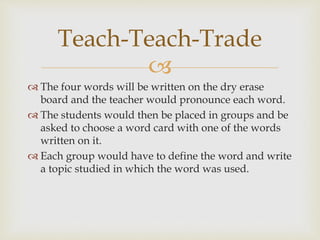 Discipline specific vocabulary | PPTX