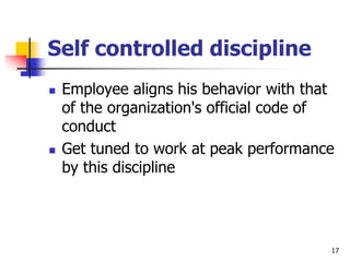 discipline is method to control the empl | PPTX