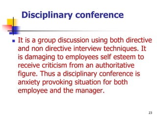 discipline is method to control the empl | PPT